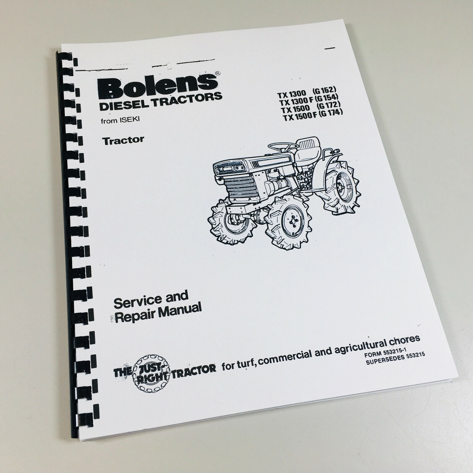 Bolens G152 G154 G172 G174 Tractor Service Repair Shop Manual - Etsy