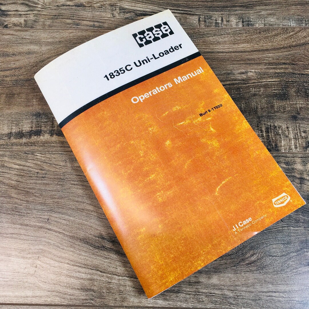 Case 1835C Uni-loader Skid Steer Operators Owners Manual Operation ...