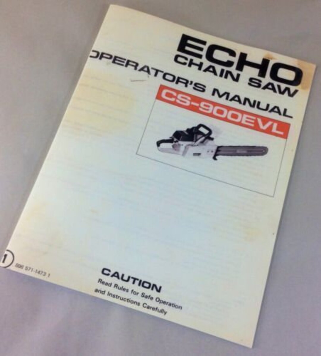 Echo Cs-900evl Chainsaw Operators Owners Manual Chain Saw Maintenance 2 ...
