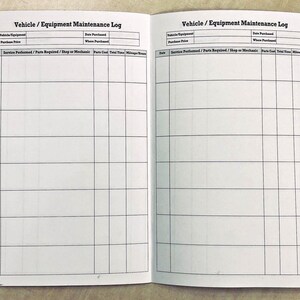 Maintenance Record Service Repair History Book 10 Pack Auto Boat Truck ...