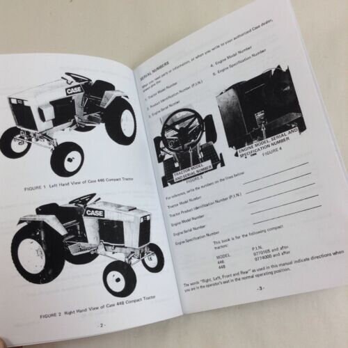 Ji Case 446 448 Compact Tractor Operators Owners Manual No. 9-7080 ...