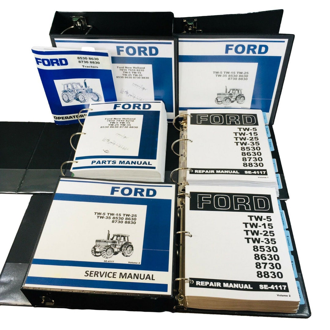 Ford 8530 8630 8730 8830 Tractor Service Parts Operators Manual Owners ...