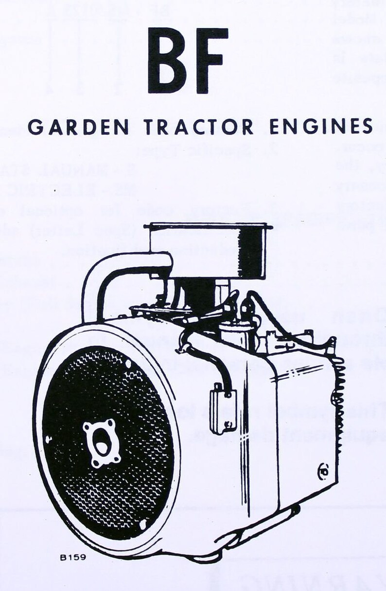 Bolens Qt-16 1666 Onan Bf Ms Engine Garden Tractor Service Parts Manual - Etsy