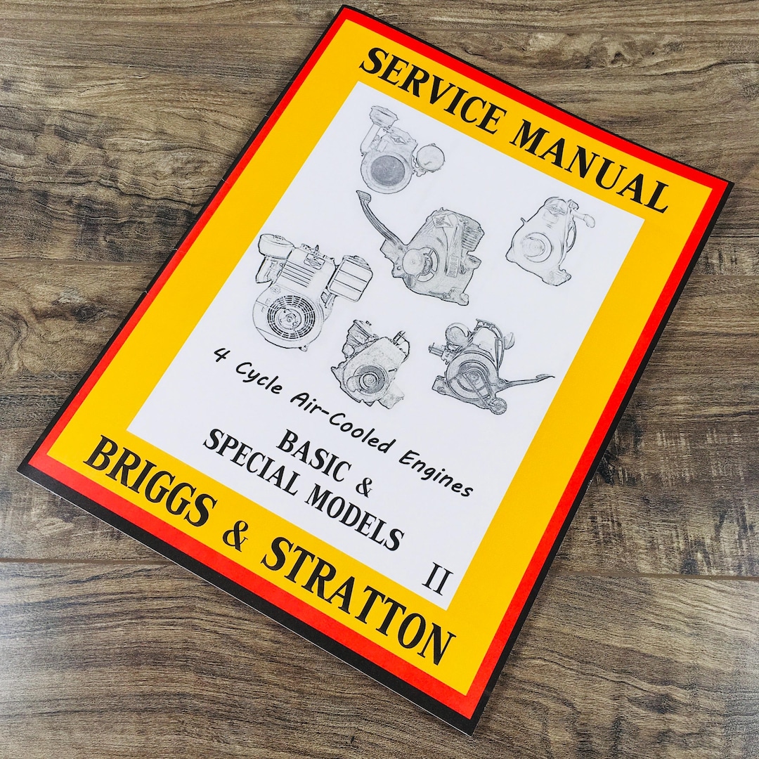 Briggs Stratton 8bh 8bha Engine Service Shop Overhaul Repair Manual - Etsy