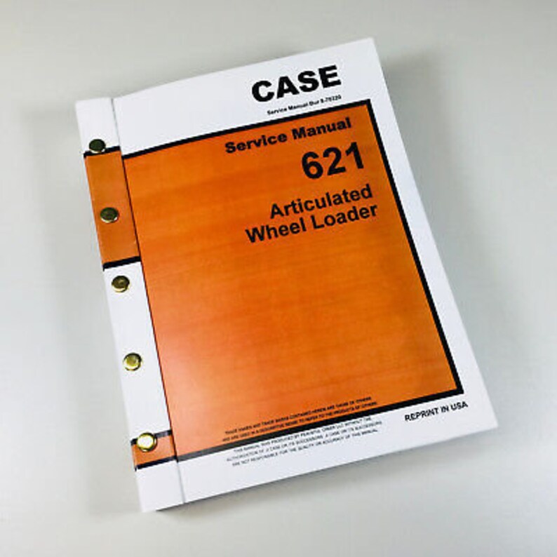 Case 621 Articulated Wheel Loader Service Repair Manual Shop Book ...