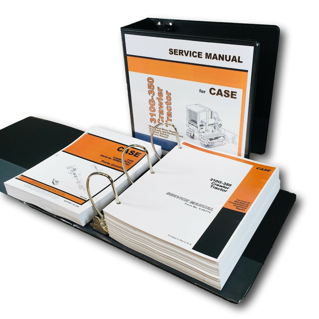 Case 310G Crawler Tractor Dozer Loader Service Manual Parts Catalog ...