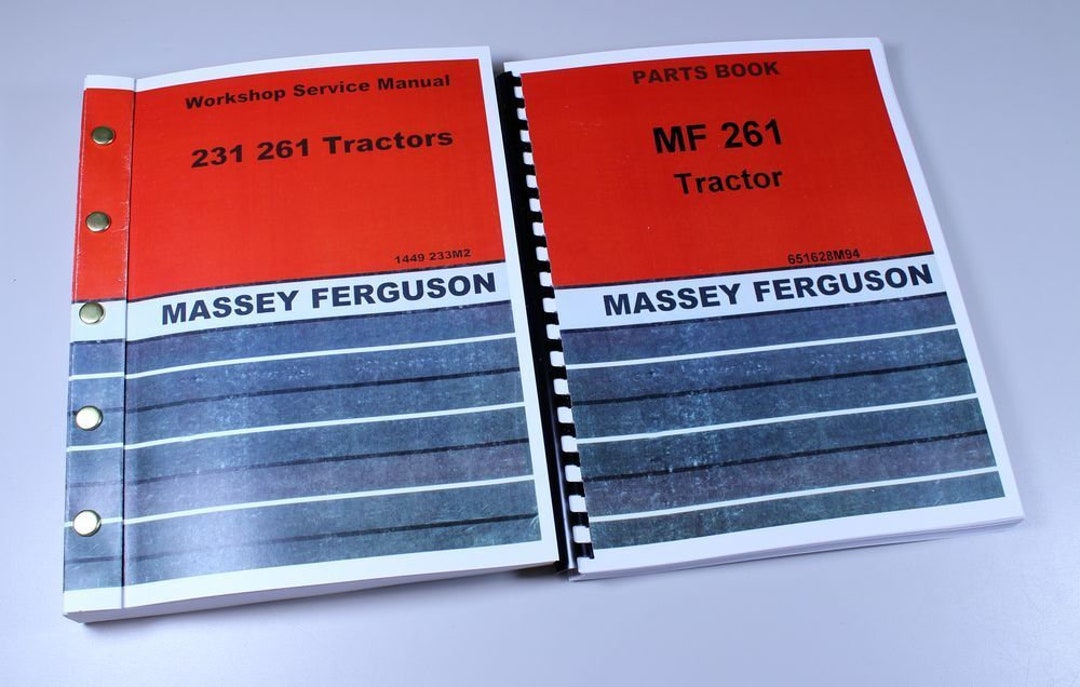 Massey Ferguson 261 Tractor Service Repair Manual Parts Catalog ...