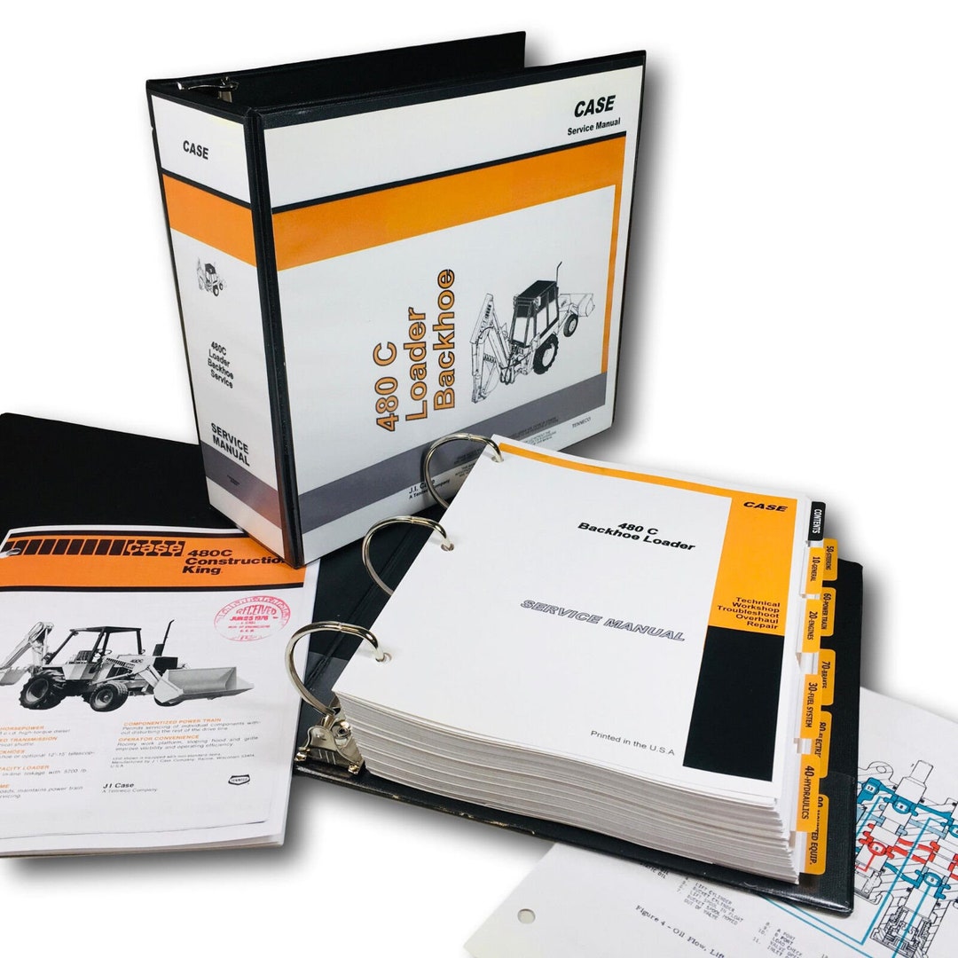 Case 480C Tractor Loader Backhoe Service Shop Manual - Etsy