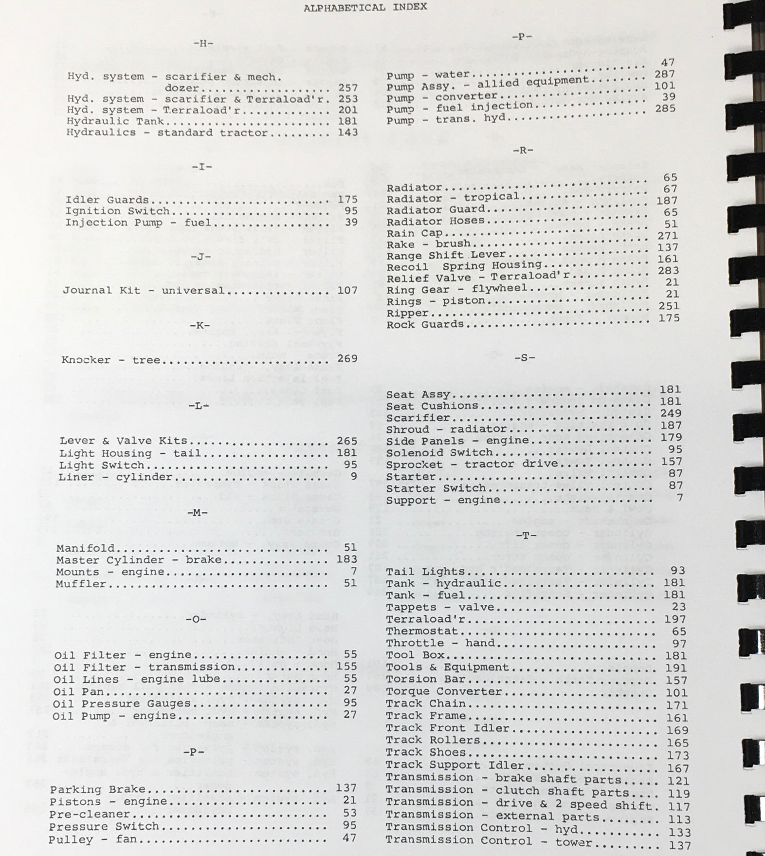 J I Case 800 Terratrac Crawler Tractor Dozer Loader Track Parts Catalog ...