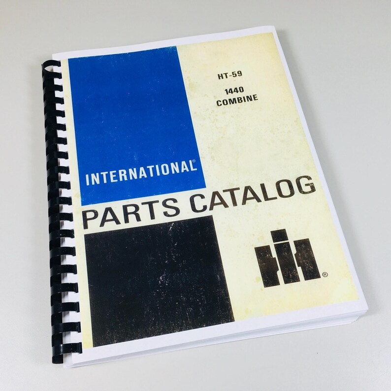 International Parts Catalog 1440 Combine Ht-59 Manual Exploded Views ...