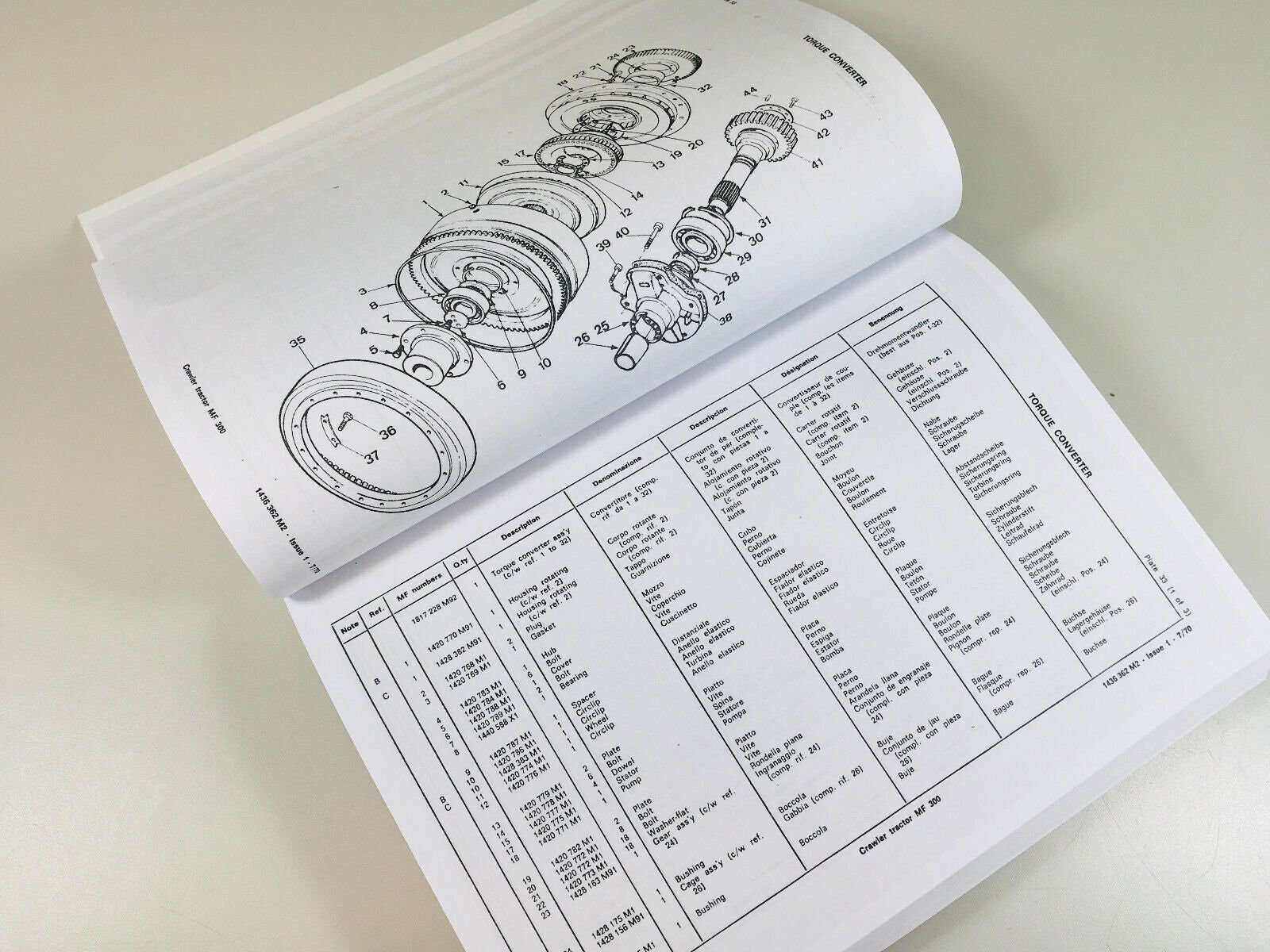 Massey Ferguson 300 Crawler Tractor Loader Dozer Tractor Parts Catalog ...