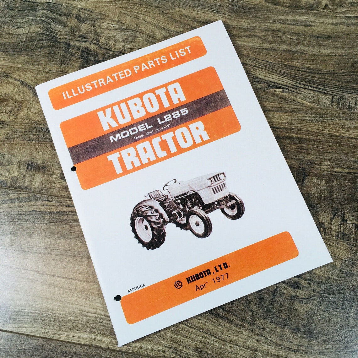 Kubota L285 Tractor Parts Manual Catalog Book Assembly Schematics ...