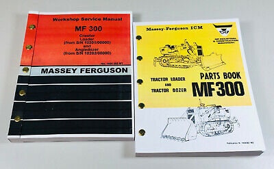 Massey Ferguson Mf 300 Crawler Tractor Loader Dozer Service Manual Parts Catalog - Etsy