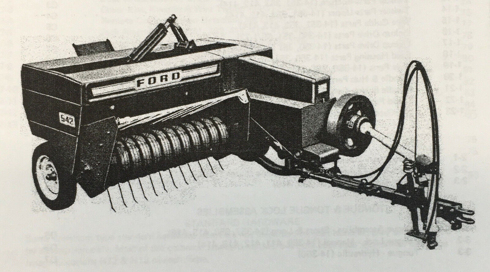 Ford 532 542 Small Square Hay Baler Parts Operators Manual Owners ...