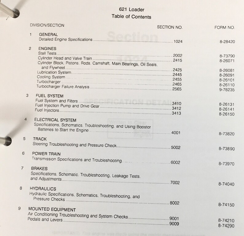 Case 621 Articulated Wheel Loader Service Parts Catalog Manuals Shop ...