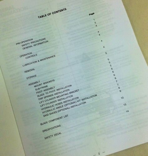 Ford Series 702A Front Blade 1310-1510-1710 Tractors Owners Operators ...