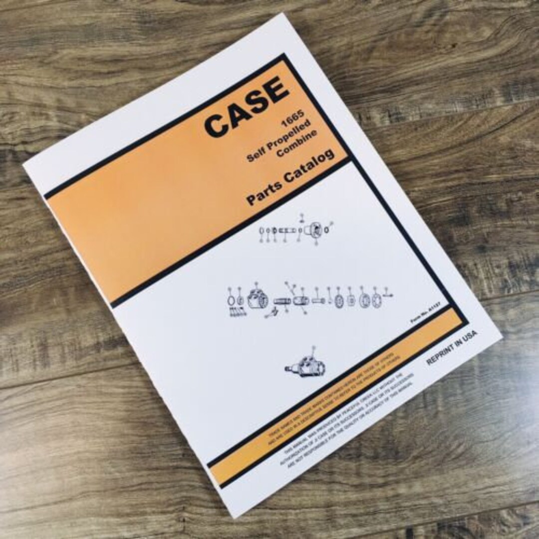 Ji Case 1665 Self-propelled Combine Parts Manual Catalog Book Assembly ...
