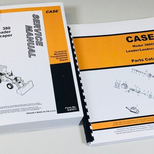 Case 380 Ck 380ll Loader Landscaper Tractor Backhoe Service Parts ...