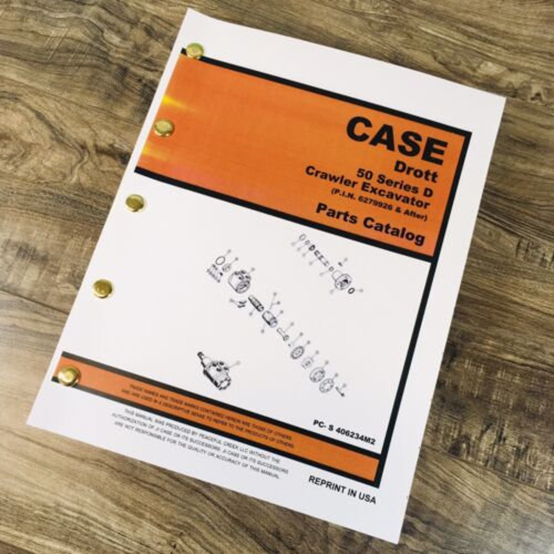 Case Drott 50D Crawler Excavator Parts Manual Catalog Book PIN 6279926 ...