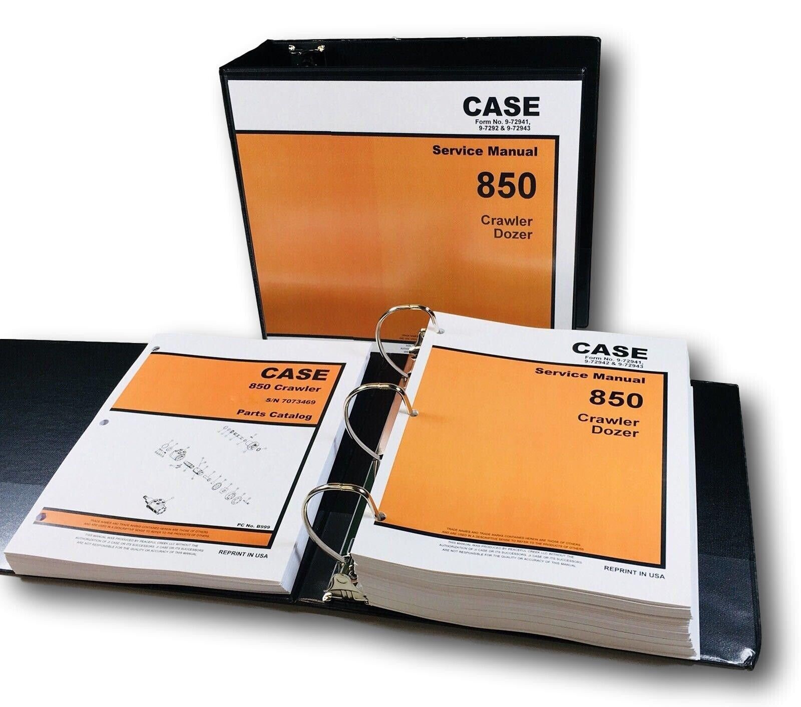 Case 850 Crawler Dozer Loader Service Manual Set Parts Catalog S/N ...