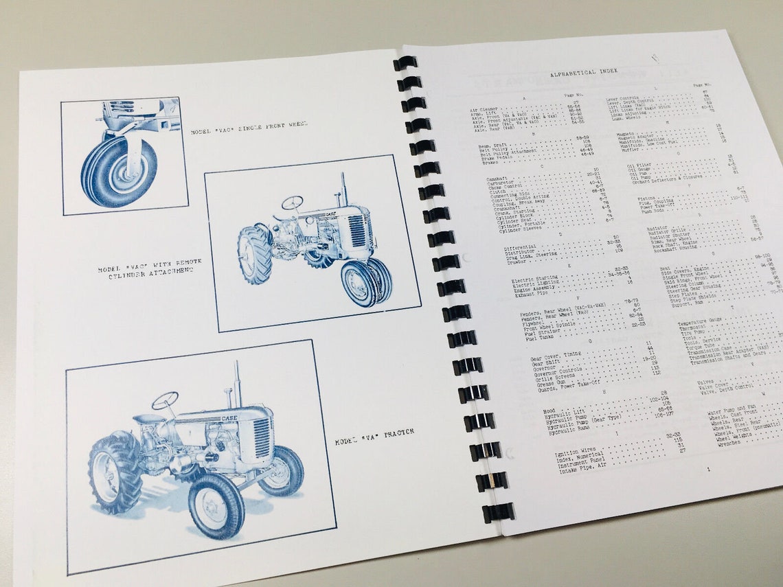 Case Va Series Tractors Vac Vah Vai Vao Vas Vae Service Parts - Etsy