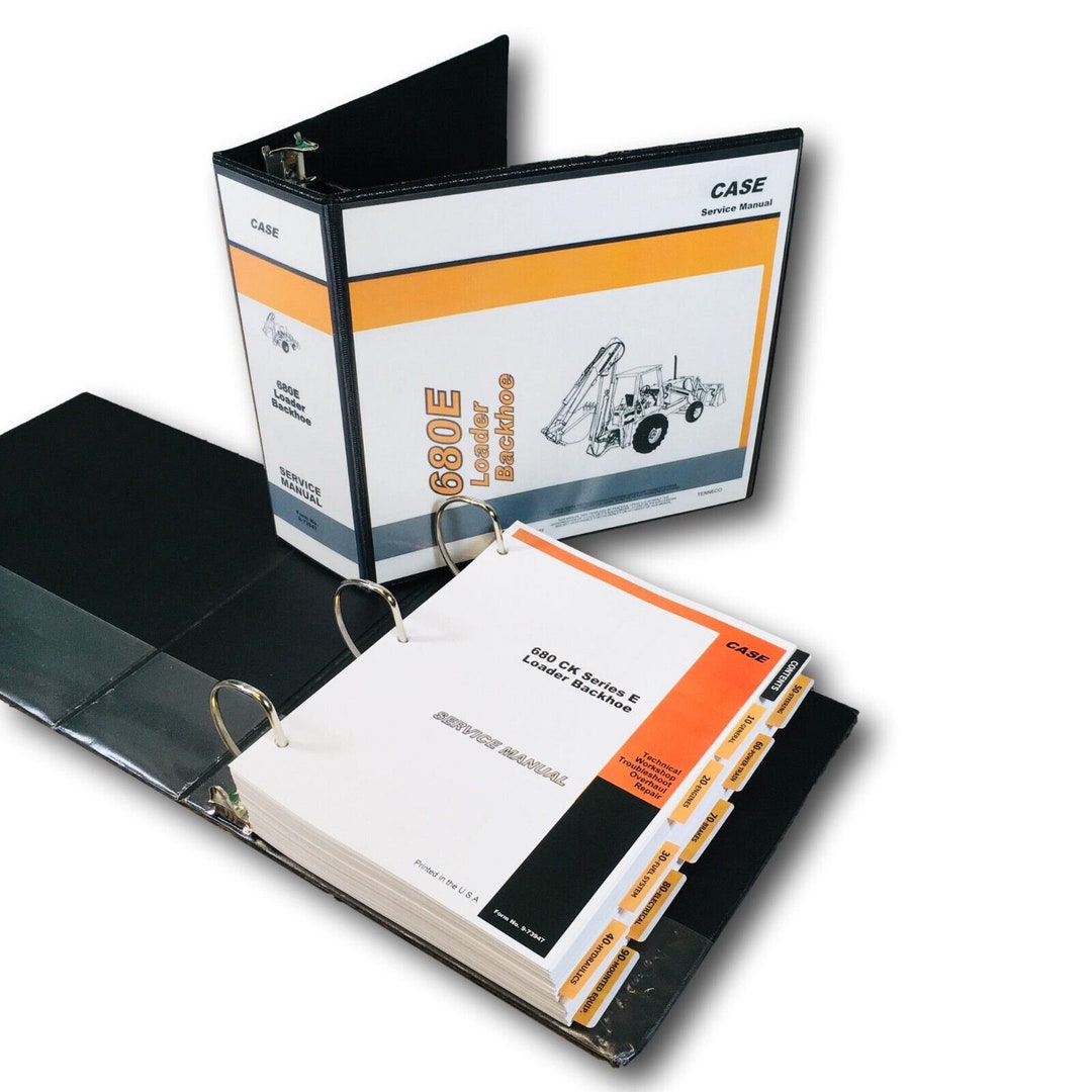 Case 680E 680ck Series E Loader Backhoe Service Technical Manual Repair ...