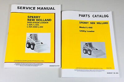 Set New Holland L445 Skid Steer Loader Service Parts Manuals Shop ...