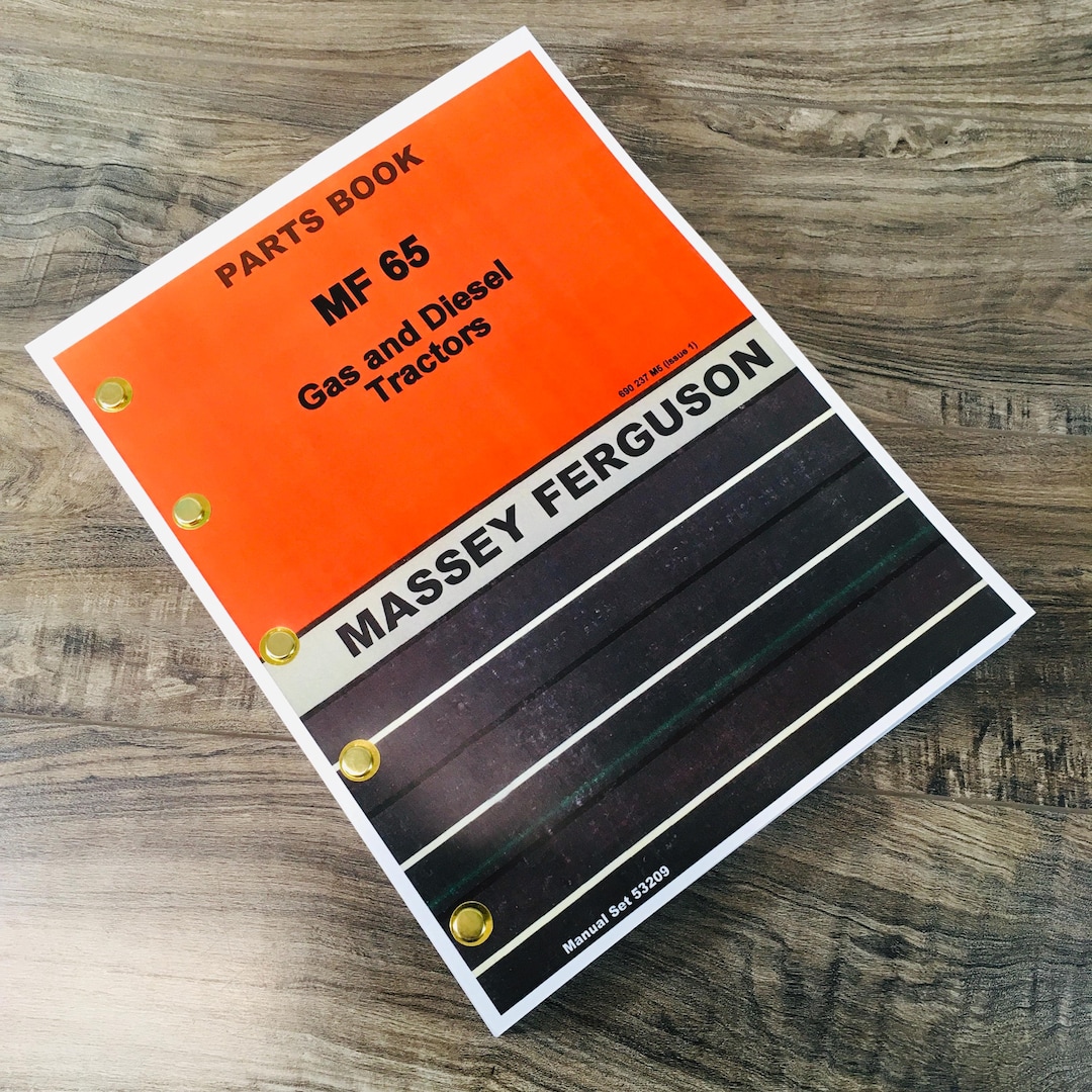 Massey Ferguson Mf 65 Tractor Parts Catalog Manual Book Exploded View - Etsy