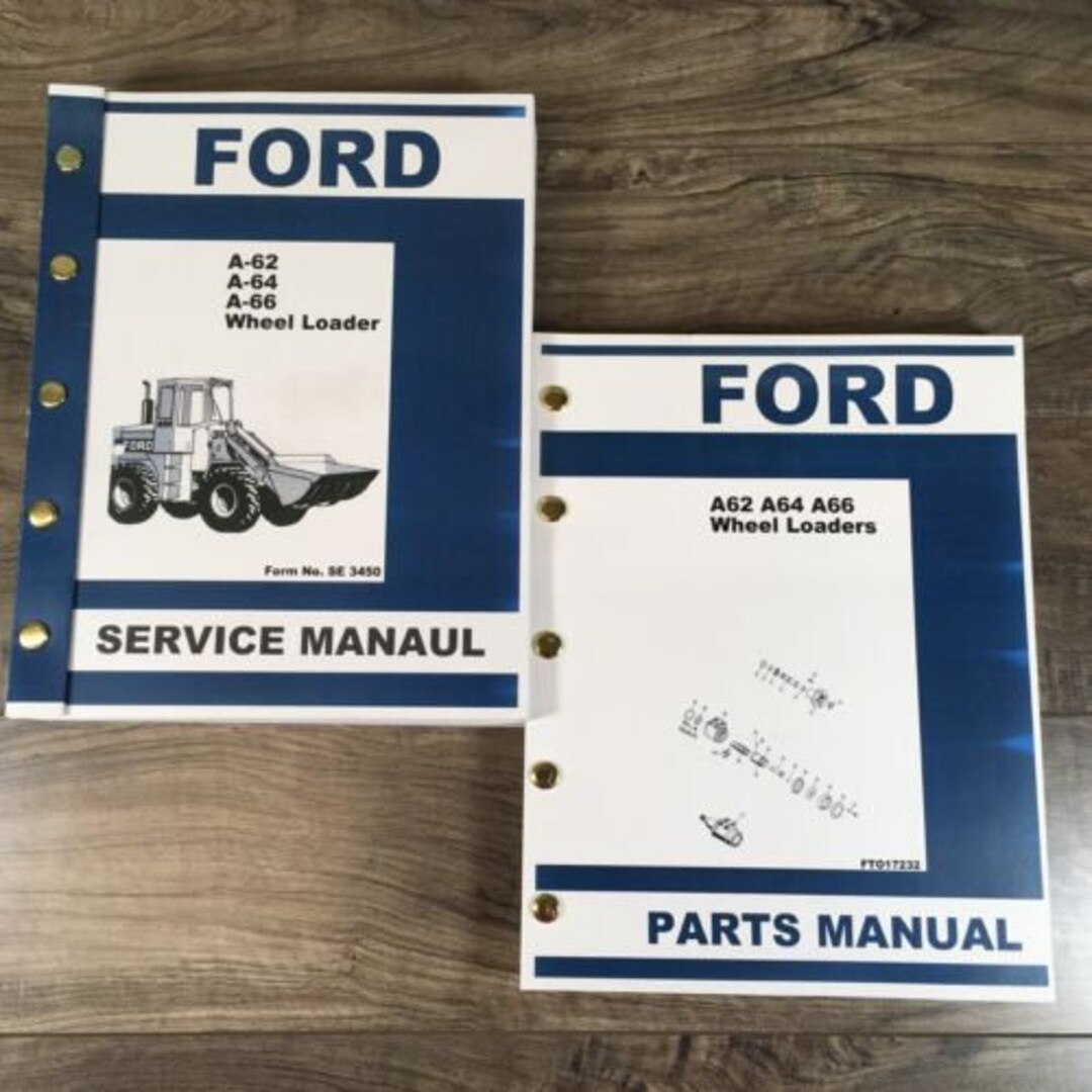 Ford A62 A64 A66 Wheel Loader Service Parts Manual Repair Shop Set ...
