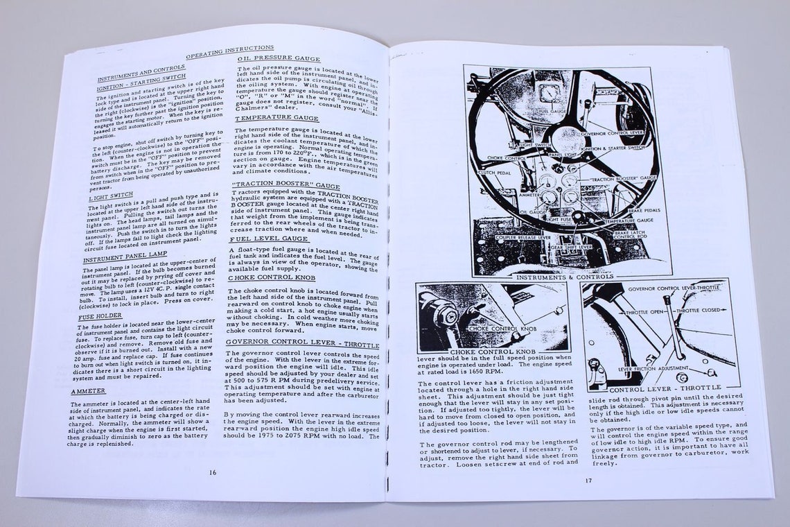 Allis Chalmers D10 D12 Tractor Owners Operators Manual Parts Catalog ...