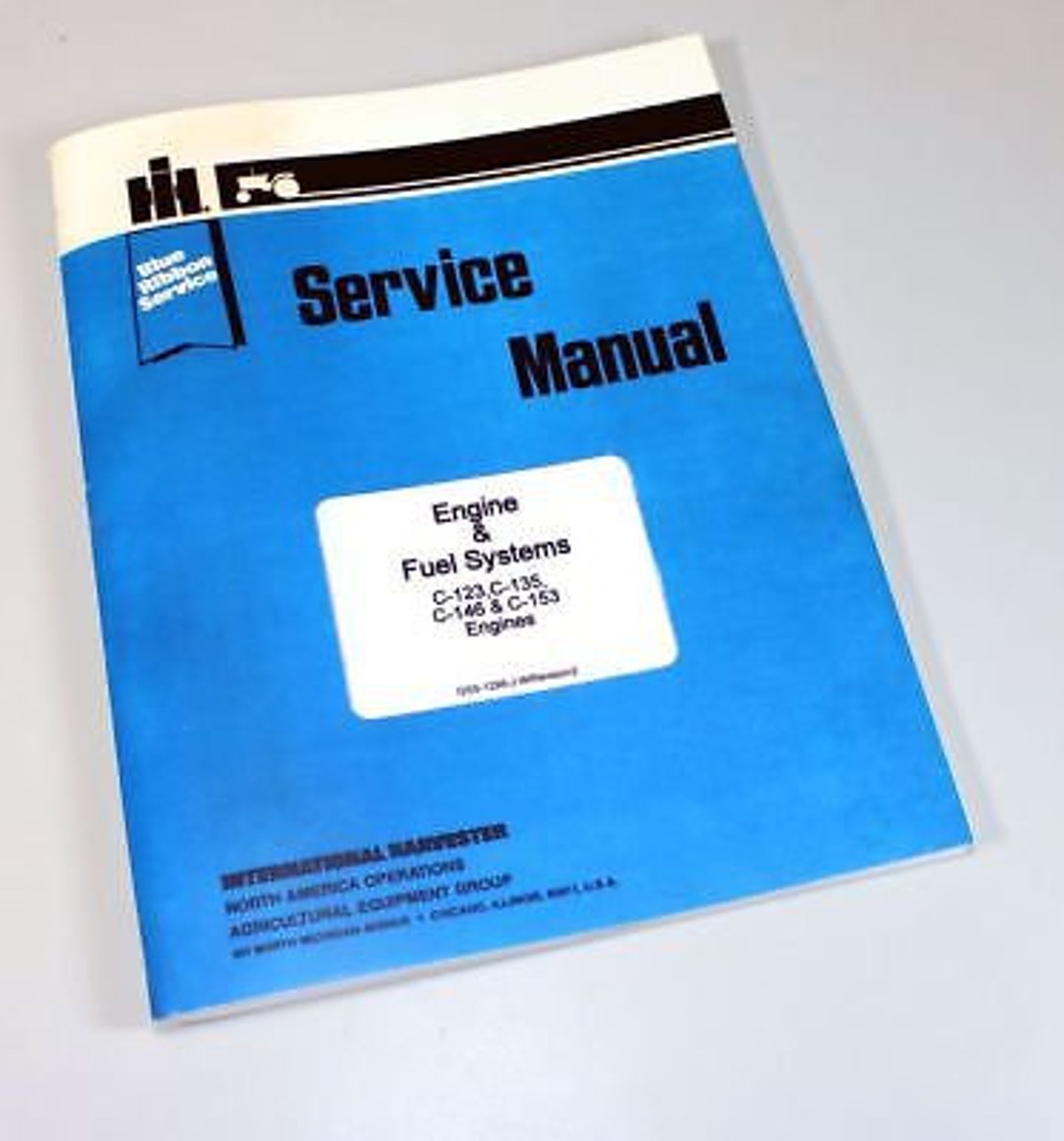 International Farmall 2444 2504 Wheel Tractor C153 Engine Service ...