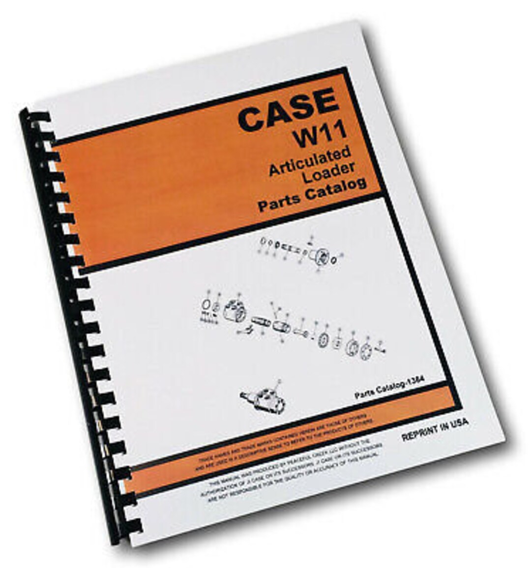 J I Case W11 Articulated Loader Parts Manual Catalog Assembly Exploded ...