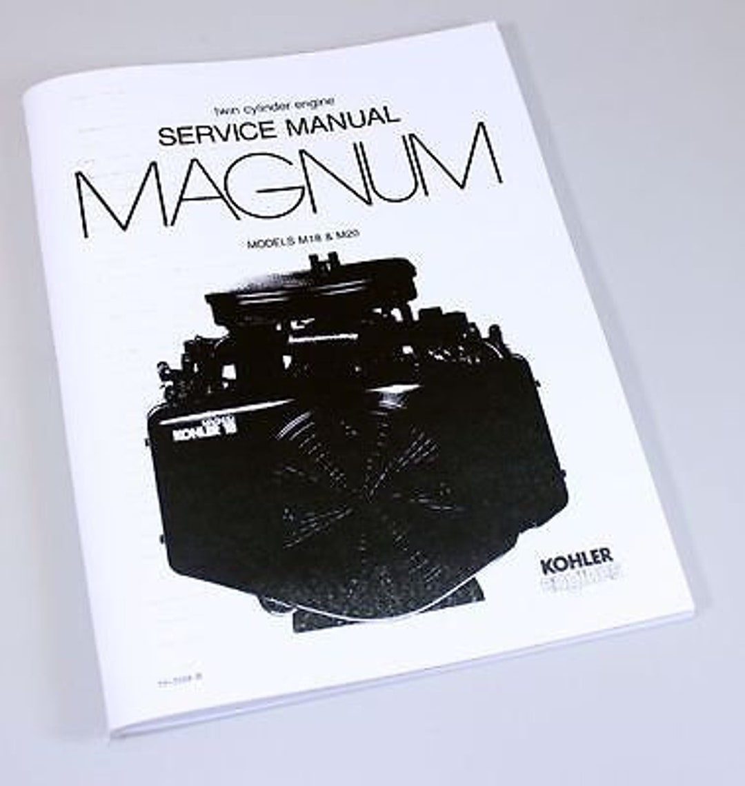 Kohler Magnum M18 M20 Twin Cylinder Gas Engine Service Repair Manual ...