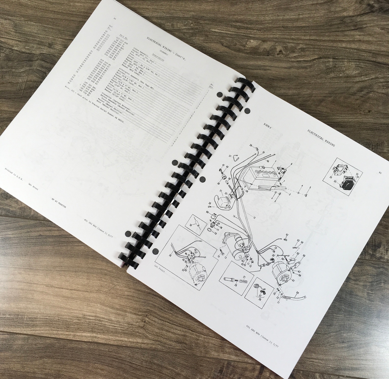 Massey Ferguson Mf 40 Tractor Parts Catalog Manual Book Exploded Views ...