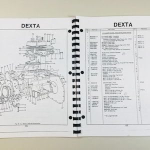 Fordson Dexta & Super Dexta Tractor Parts Operators Manual Owners Set ...
