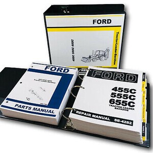Ford 455C Tractor Loader Backhoe Service Repair Manual Parts Catalog ...