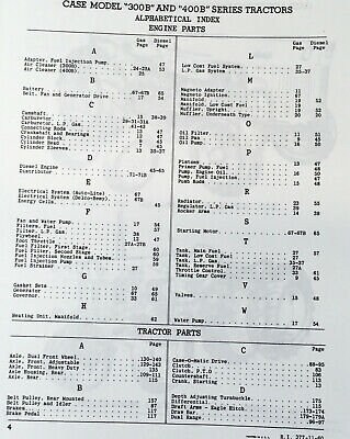 Case 300B 400B Series Tractor Parts Manual Catalog Book Assembly ...