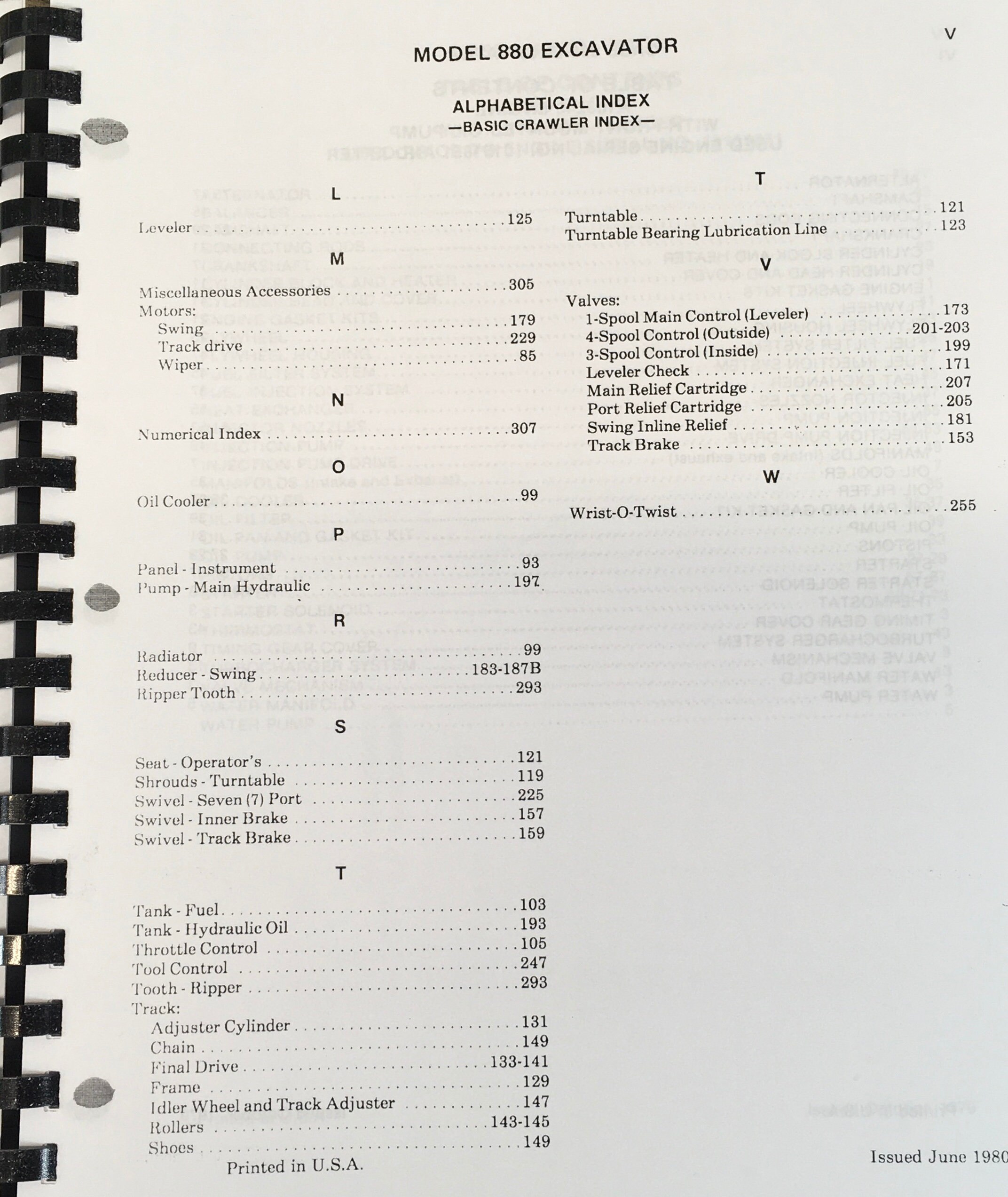 Case 880 Crawler Track Excavator Parts Manual Catalog Exploded Views ...