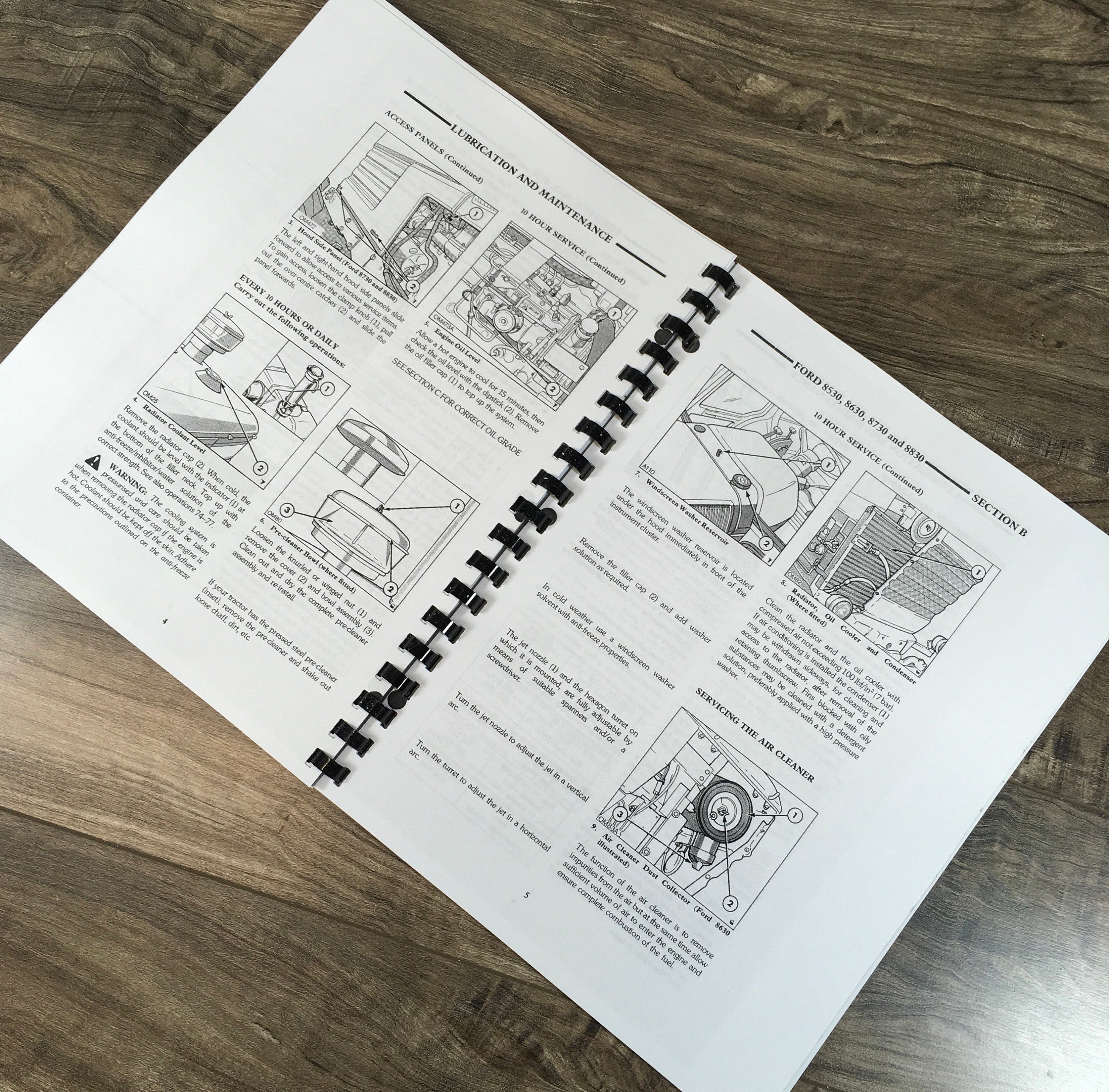 Ford New Holland 8530 8630 8730 8830 Tractor Operators Owners Manual ...