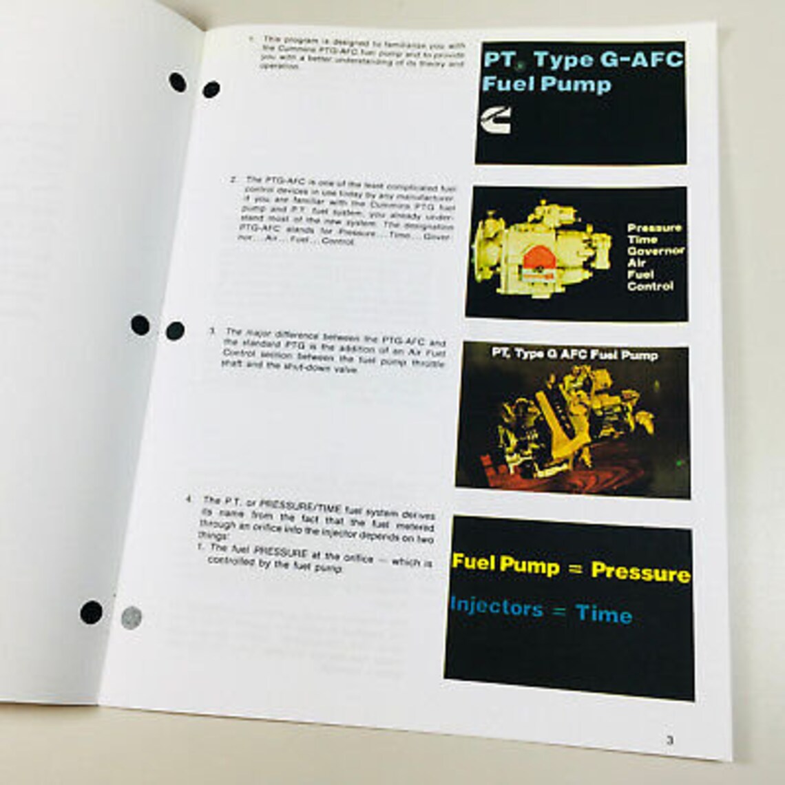 Cummins Pt G Ptg Afc Fuel Pump Operators Manual Maintenance Injection ...