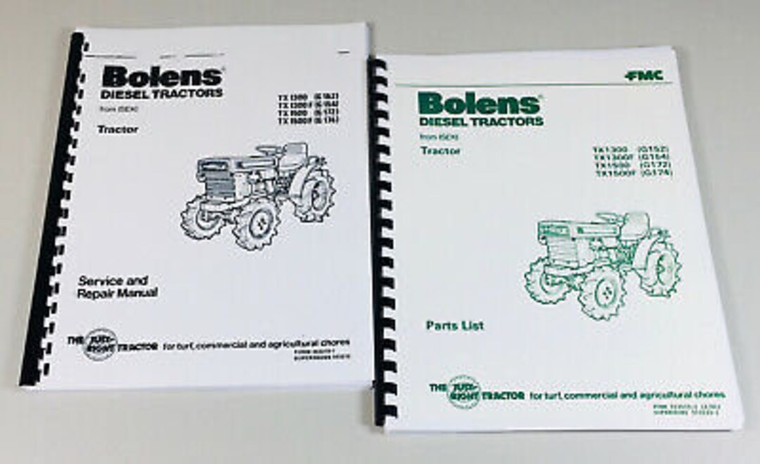 Bolens Tx1300 Tx1300f Tx1500 Tx1500f Service Repair Manual Parts ...