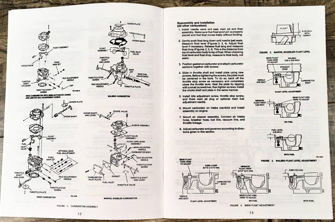 Onan B48M 18hp Gas Engine Service Manual Parts Catalog Shop Book ...