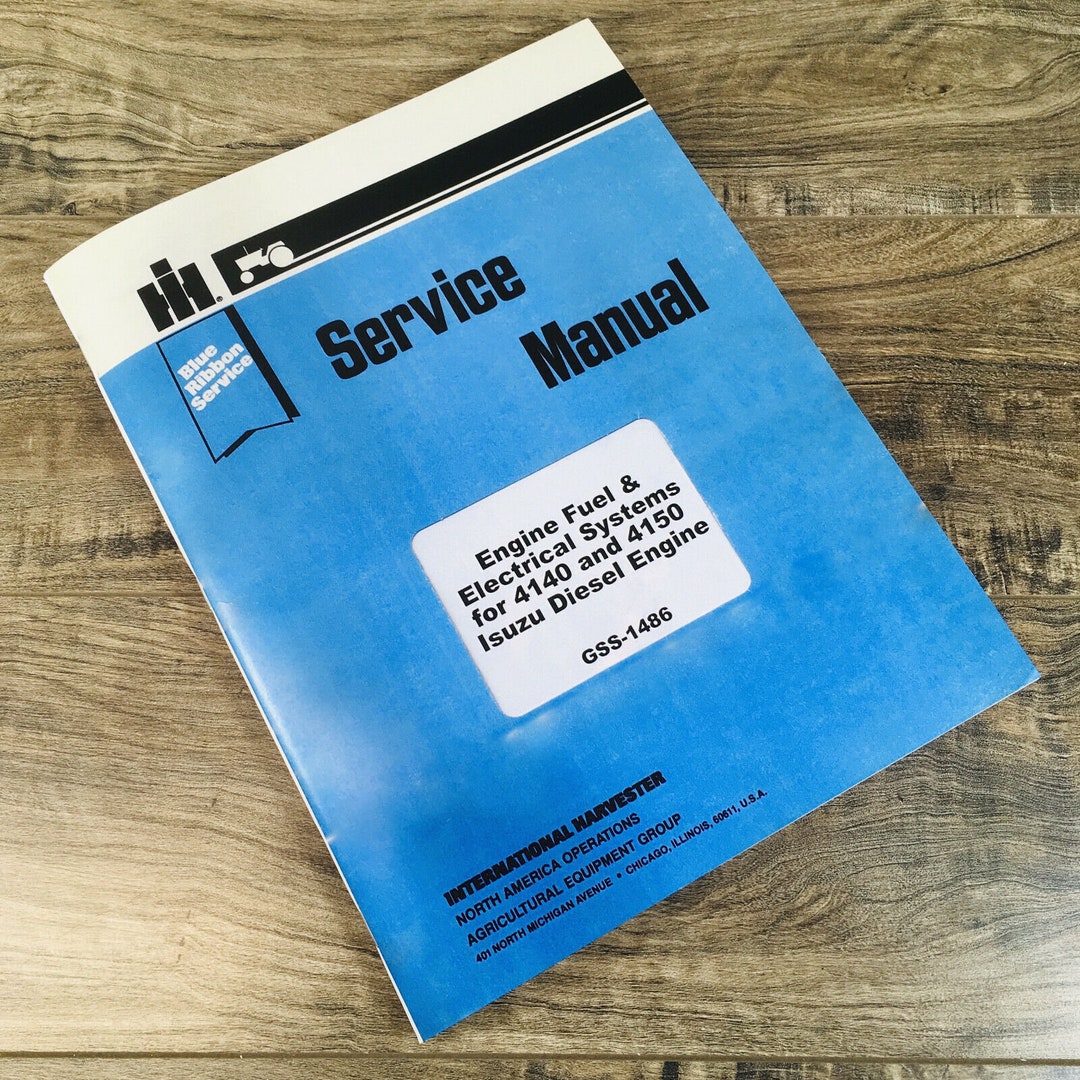 International 284 Tractor Isuzu Engine Service Repair Shop Manual Gss ...