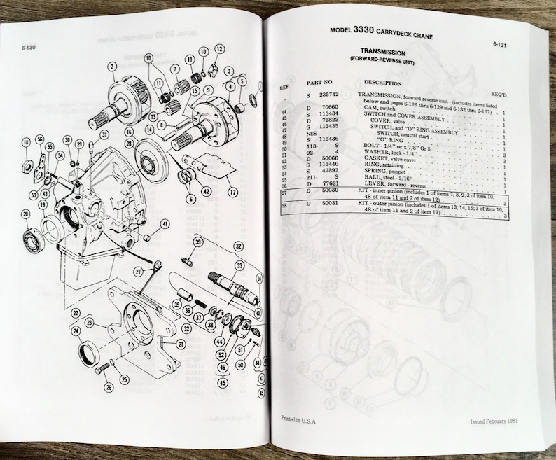 Case Drott 3330 Series Carrydeck Crane Parts Manual Catalog Sn up to ...