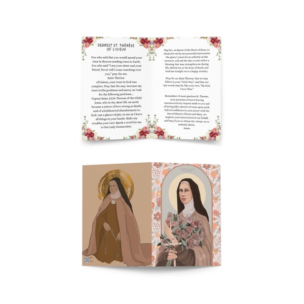 St. Therese of Lisieux Prayer Card - Etsy