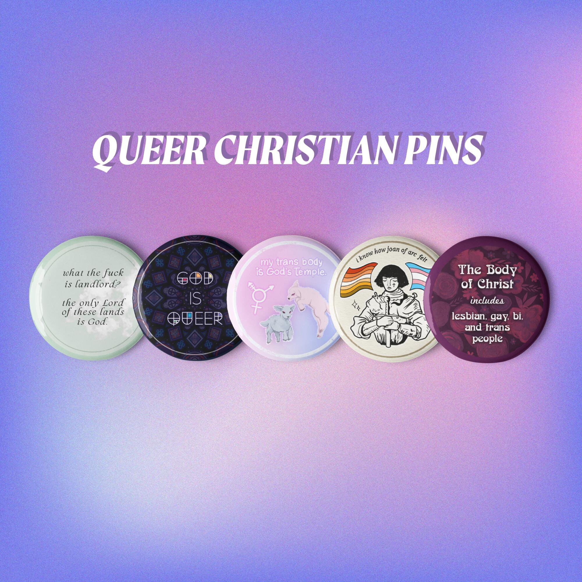 Queer Christian Pins // Set of 5 Pin Buttons - Etsy