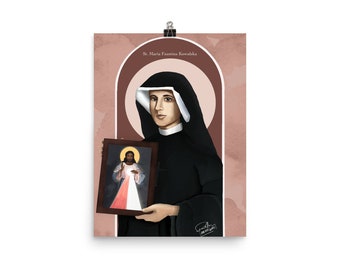 St. Faustina Kowalska DIGITAL DOWNLOAD Custom Colorized - Etsy