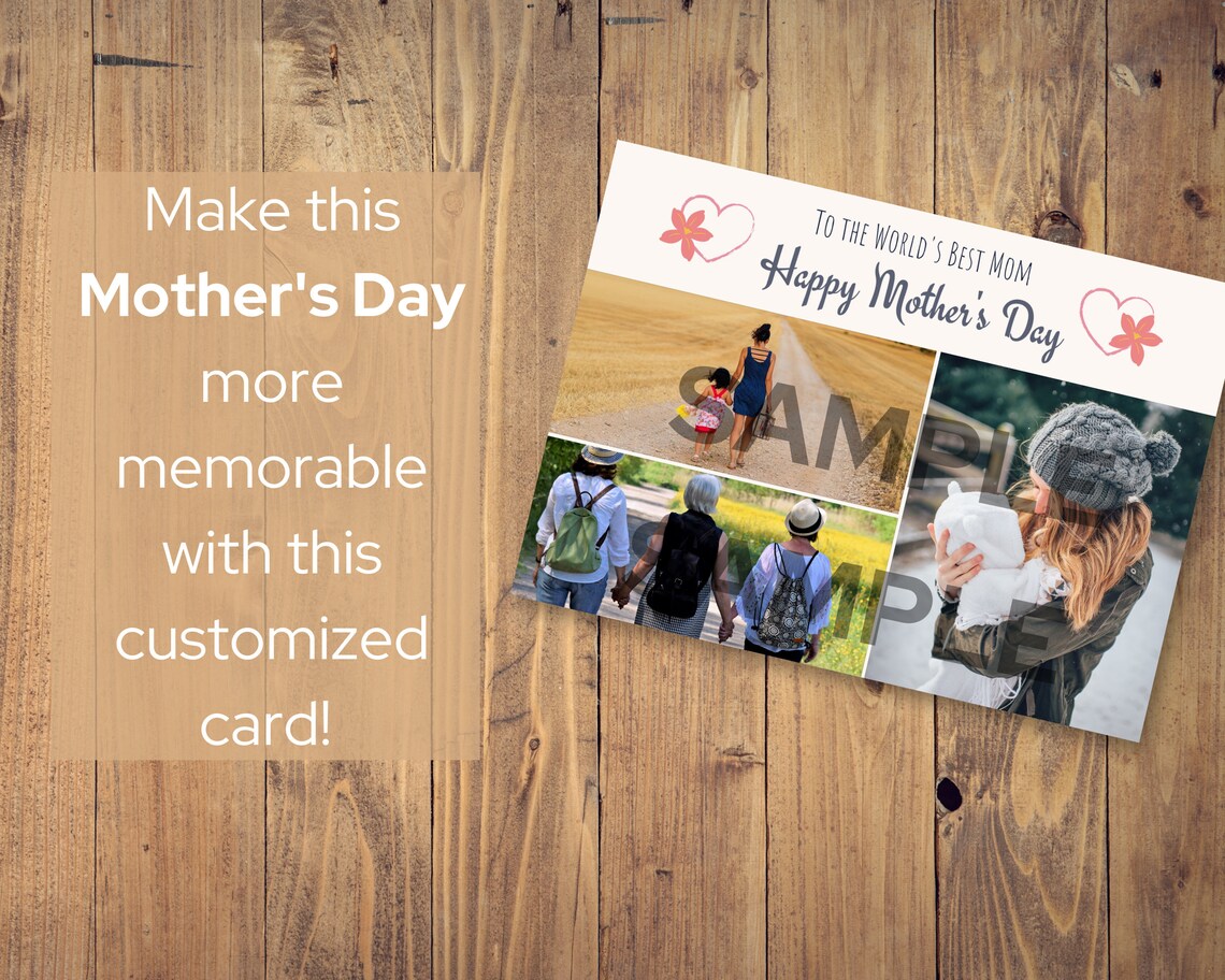 Personalized Gifts for Mom, Mother's Day Editable Photo Printable Card ...