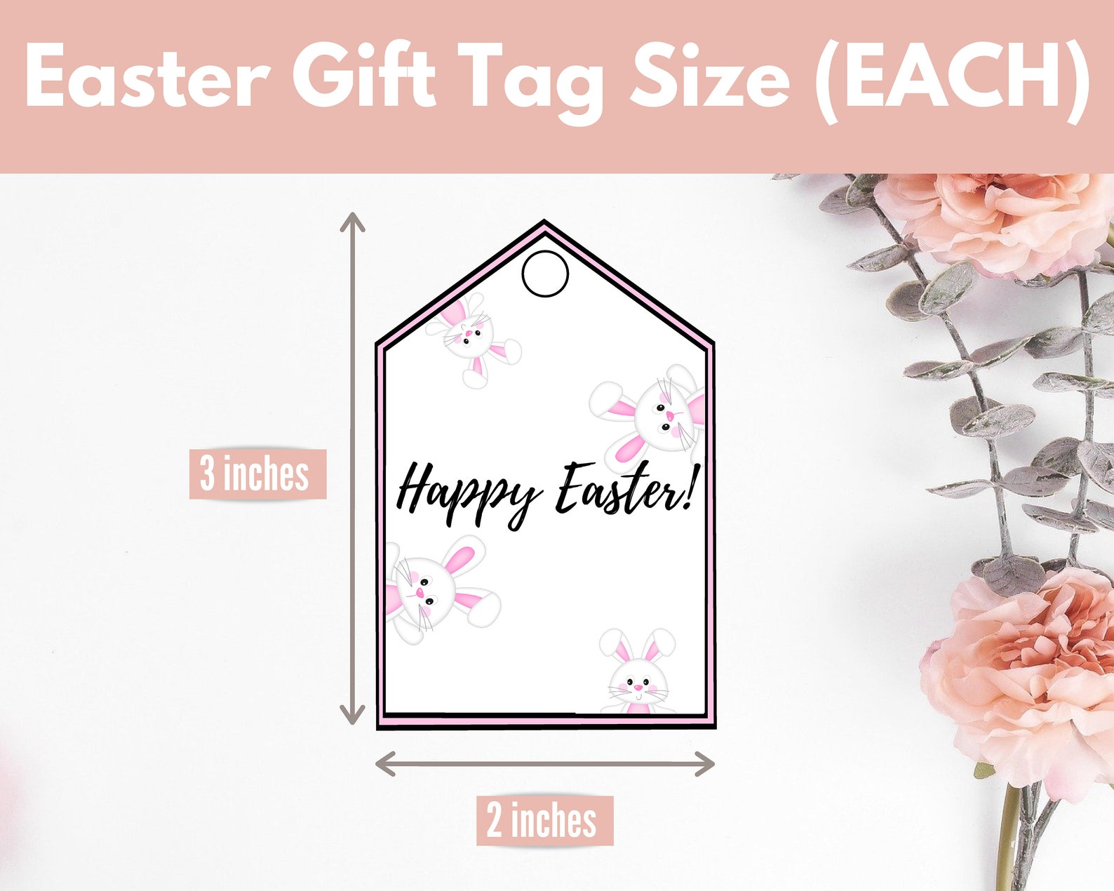 Easter Gift Tag Printable Easter Treat Tag for Kids Happy Easter Tags ...