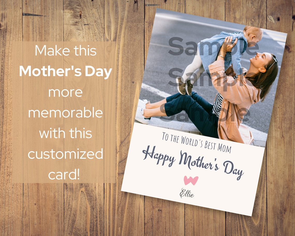 Editable Mother's Day Photo Printable Card, Photo Mother's Day Corjl ...